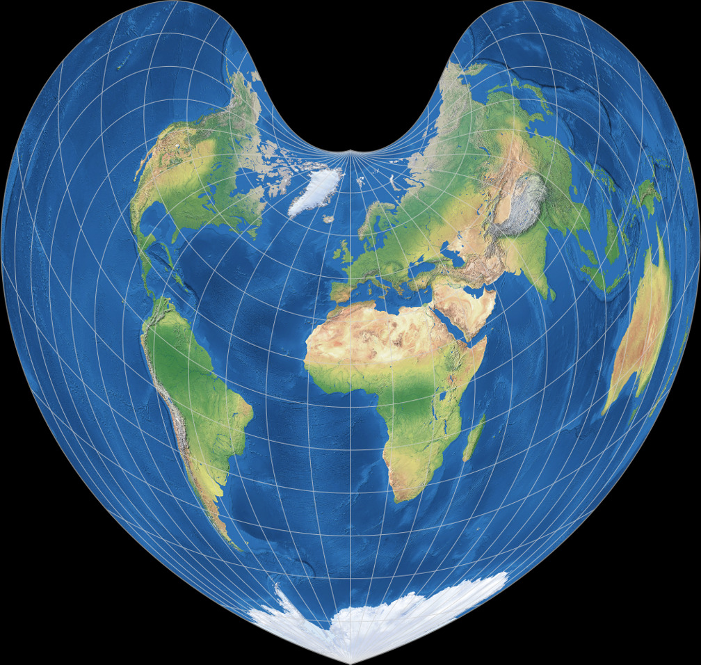 Bonne: Compare Map Projections