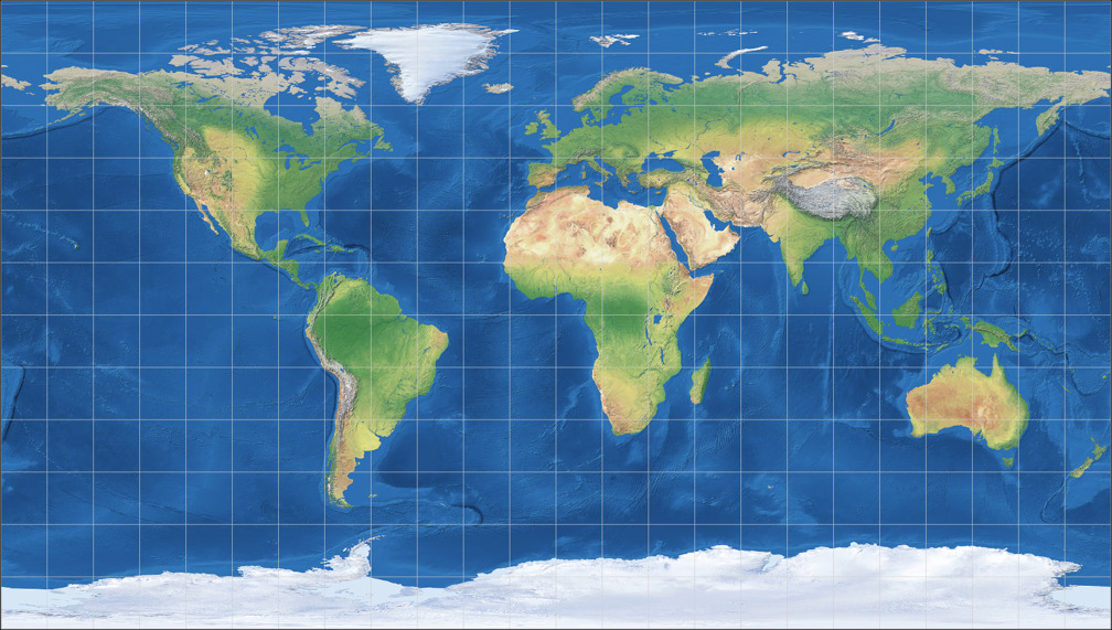 Equirectangular (28°): Compare Map Projections