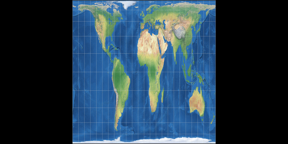 Tobler’s World in a Square: Compare Map Projections