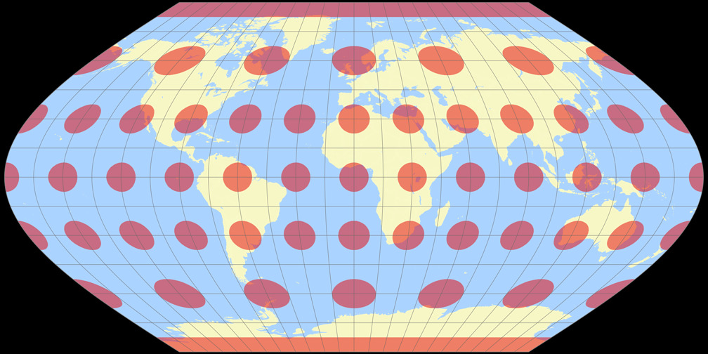 Eckert V vs. Mercator: Compare Map Projections